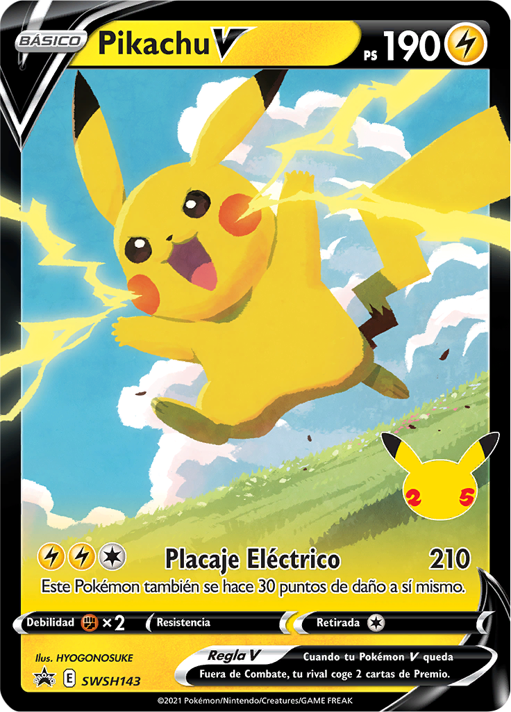 Pikachu V (SWSH Promo 143 TCG) - WikiDex, la enciclopedia Pokémon
