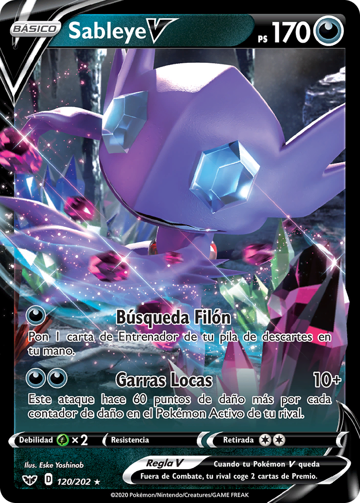 Sableye V (Espada y Escudo TCG) - WikiDex, la enciclopedia Pokémon