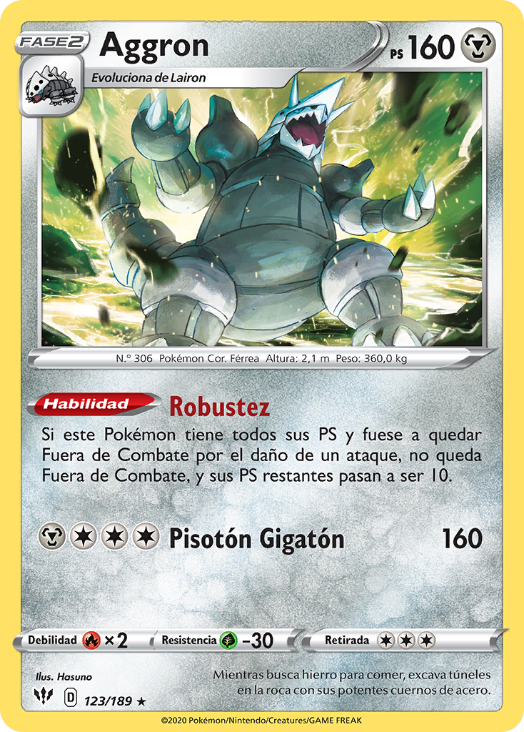 Aggron (Oscuridad Incandescente TCG) - WikiDex, la enciclopedia Pokémon