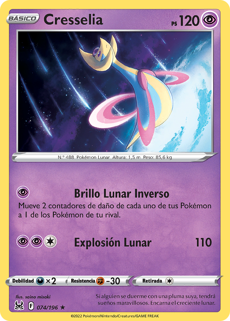 Cresselia (Origen Perdido TCG) - WikiDex, la enciclopedia Pokémon