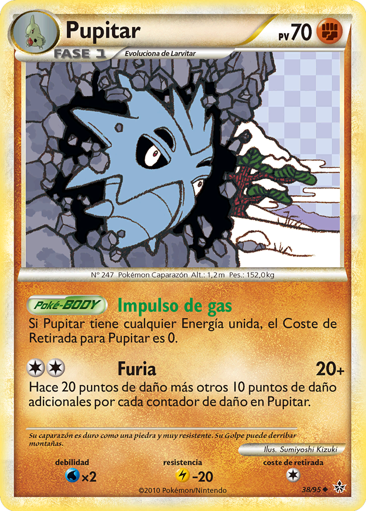 Pupitar (Liberados 38 TCG) - WikiDex, la enciclopedia Pokémon