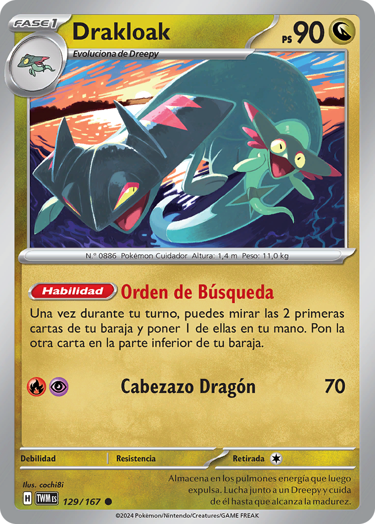 Drakloak (Mascarada Crepuscular TCG) - WikiDex, la enciclopedia Pokémon