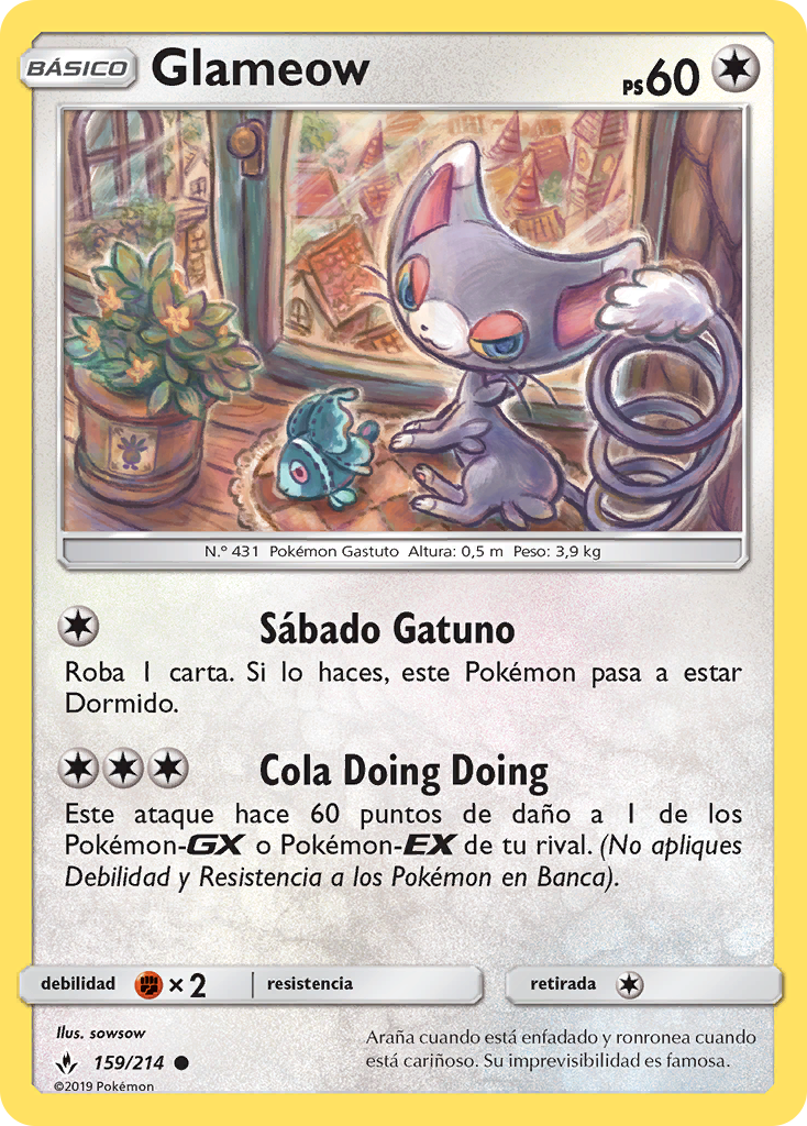 Glameow (Vínculos Indestructibles TCG) - WikiDex, la enciclopedia Pokémon