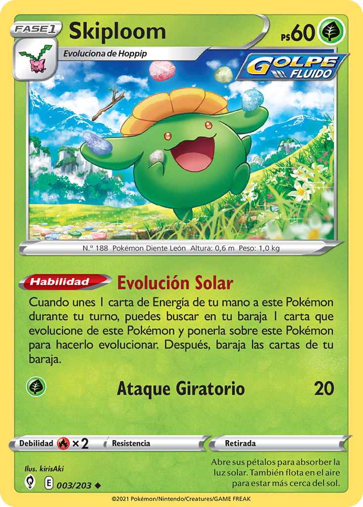 Skiploom (Cielos Evolutivos TCG) - WikiDex, la enciclopedia Pokémon