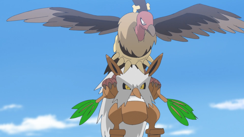 Archivo:EP1308 Mandibuzz y Shiftry.png - WikiDex, la enciclopedia Pokémon