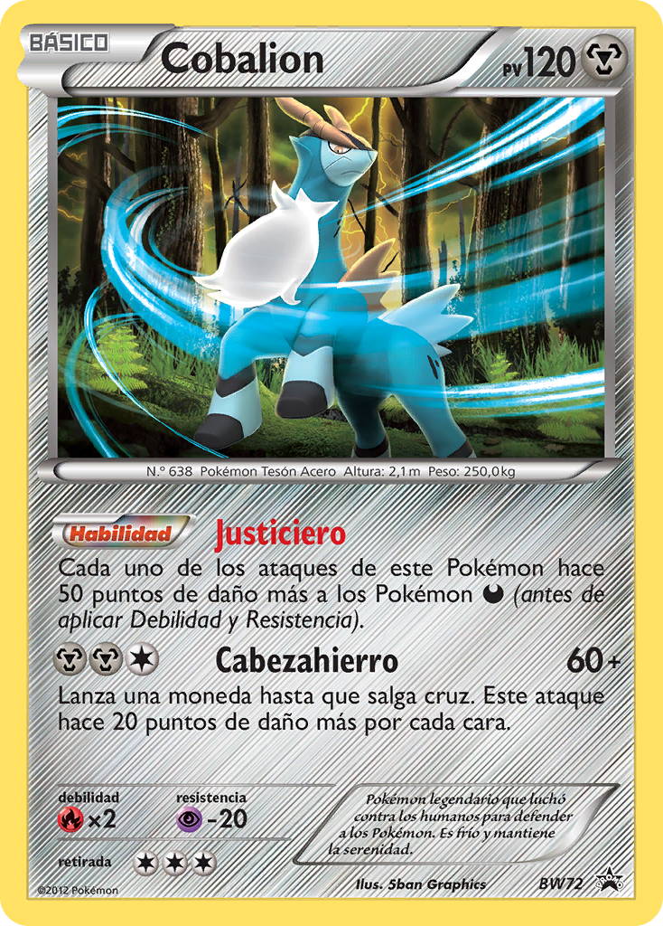 Cobalion (BW Promo 72 TCG) - WikiDex, la enciclopedia Pokémon