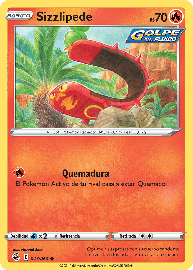 Sizzlipede (Golpe Fusión 47 TCG) - WikiDex, la enciclopedia Pokémon
