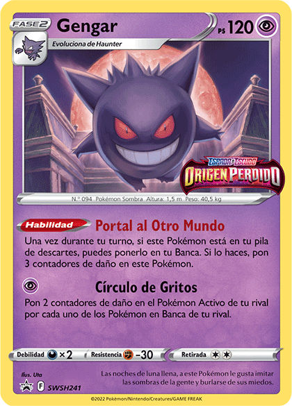 Gengar (Origen Perdido TCG) - WikiDex, la enciclopedia Pokémon