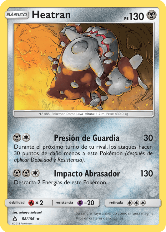 Heatran (Ultraprisma TCG) - WikiDex, la enciclopedia Pokémon