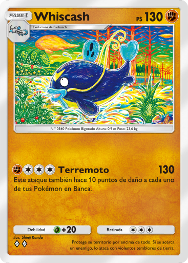 Whiscash (Arboleda de Eevee TCG Pocket) - WikiDex, la enciclopedia Pokémon