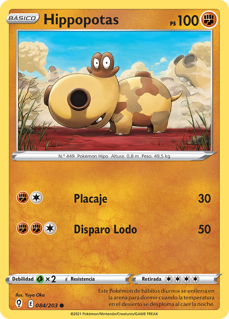 Hippopotas (Cielos Evolutivos TCG) - WikiDex, la enciclopedia Pokémon
