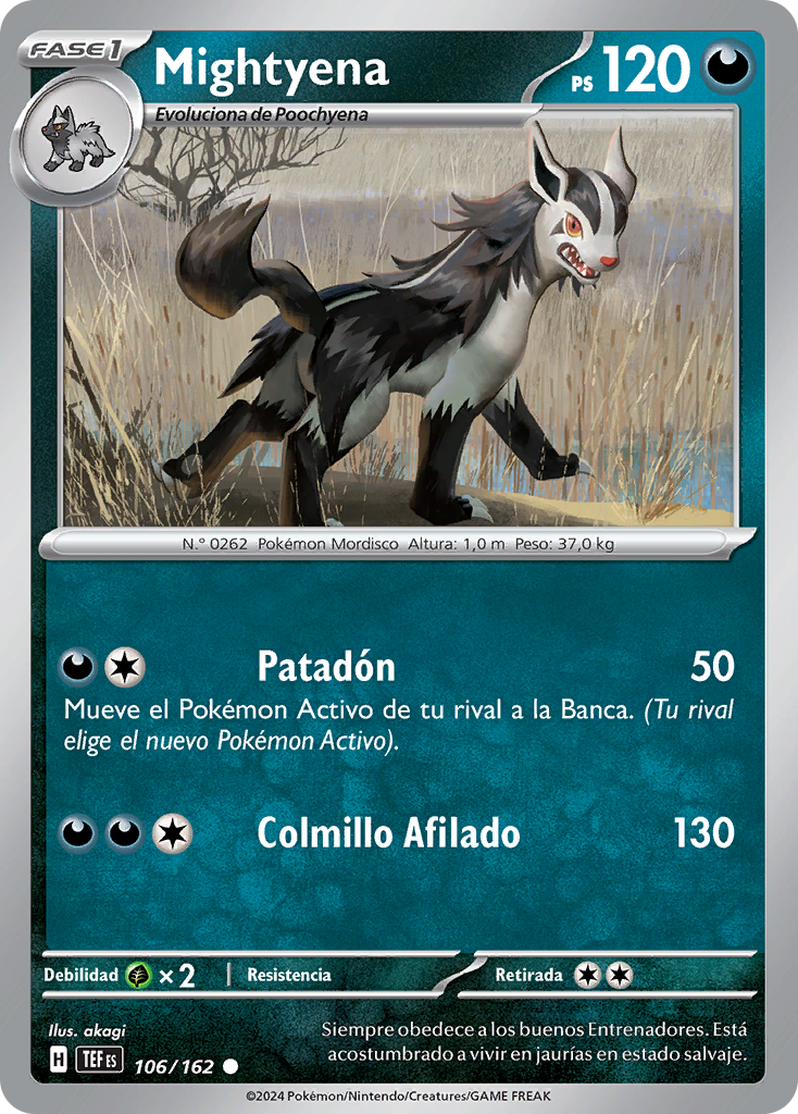 Mightyena (Fuerzas Temporales TCG) - WikiDex, la enciclopedia Pokémon