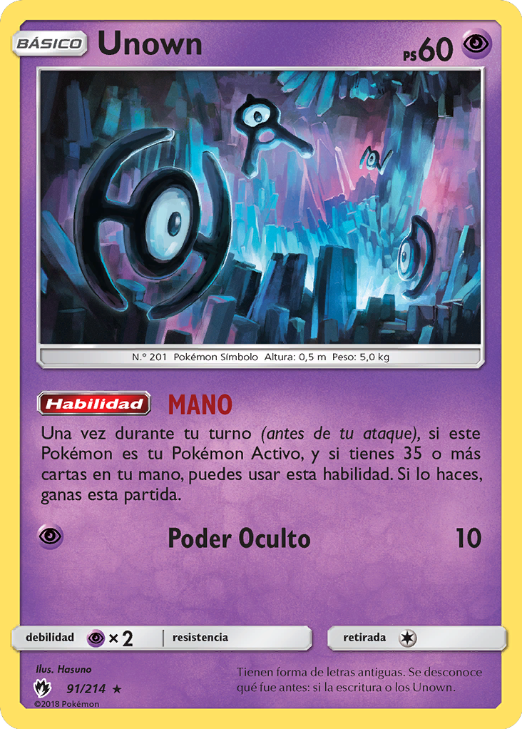 Unown (Truenos Perdidos 91 TCG) - WikiDex, la enciclopedia Pokémon