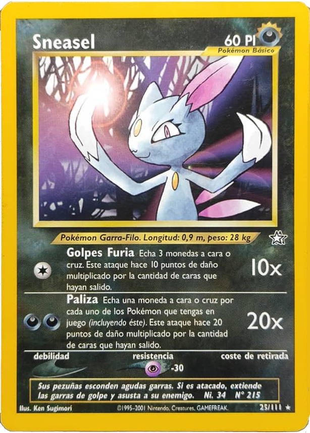 Sneasel (Neo Génesis TCG) - WikiDex, la enciclopedia Pokémon