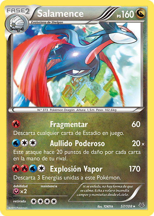 Salamence (Cielos Rugientes TCG) - WikiDex, la enciclopedia Pokémon