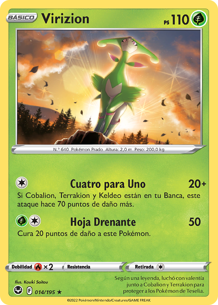 Virizion (Tempestad Plateada TCG) - WikiDex, la enciclopedia Pokémon