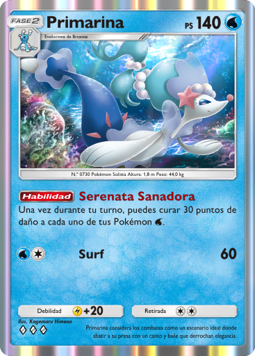 Primarina (Guardianes Celestiales TCG Pocket) - WikiDex, la ...