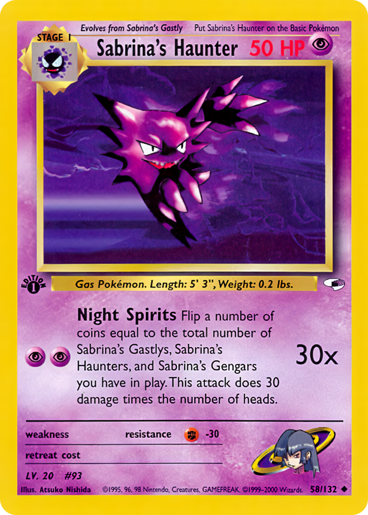 Sabrina's Haunter (Gym Heroes TCG) - WikiDex, la enciclopedia Pokémon