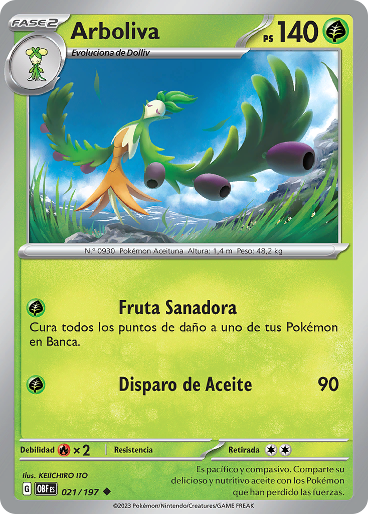 Arboliva (Llamas Obsidianas TCG) - WikiDex, la enciclopedia Pokémon