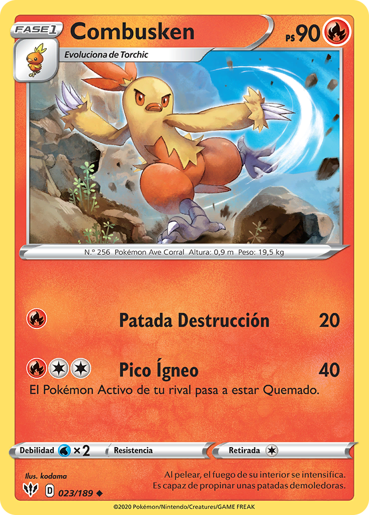 Combusken (Oscuridad Incandescente TCG) - WikiDex, la enciclopedia Pokémon