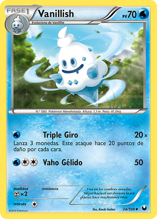 Vanillish (Oscuros Exploradores TCG) - WikiDex, la enciclopedia Pokémon