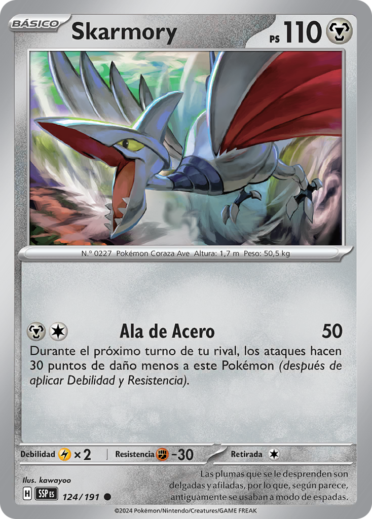 Skarmory (Chispas Fulgurantes TCG) - WikiDex, la enciclopedia Pokémon
