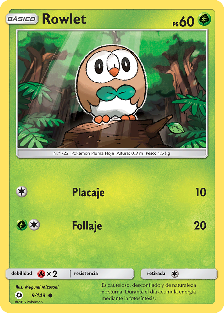 Rowlet (Sol y Luna TCG) - WikiDex, la enciclopedia Pokémon