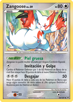 Zangoose (Platino TCG) - WikiDex, la enciclopedia Pokémon