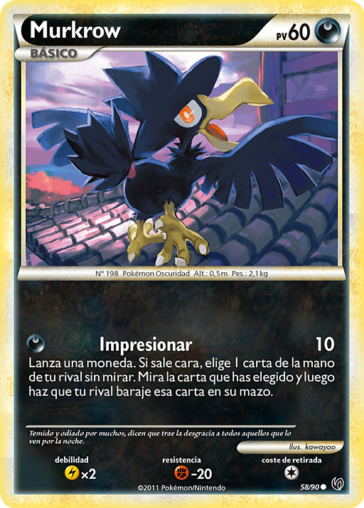 Murkrow (Intrépidos 58 TCG) - WikiDex, la enciclopedia Pokémon