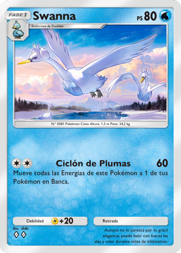 Swanna (Saber Marino y Celeste TCG Pocket) - WikiDex, la enciclopedia ...