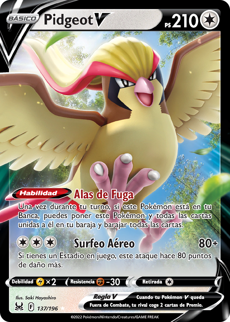 Pidgeot V (Origen Perdido TCG) - WikiDex, la enciclopedia Pokémon