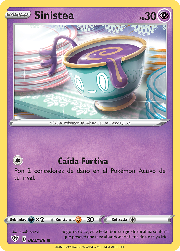 Sinistea (Oscuridad Incandescente TCG) - WikiDex, la enciclopedia Pokémon