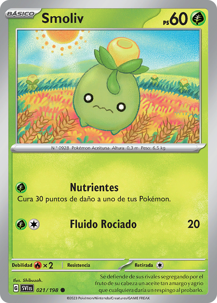 Smoliv (Escarlata y Púrpura 21 TCG) - WikiDex, la enciclopedia Pokémon