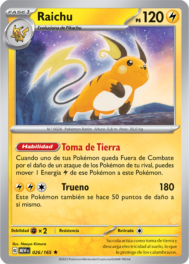 Raichu (151 TCG) - WikiDex, la enciclopedia Pokémon
