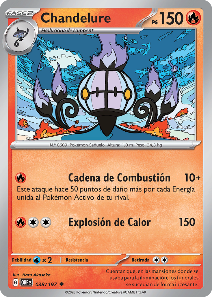 Chandelure (Llamas Obsidianas TCG) - WikiDex, la enciclopedia Pokémon