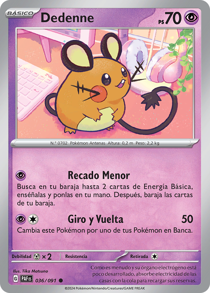 Dedenne (Destinos de Paldea TCG) - WikiDex, la enciclopedia Pokémon