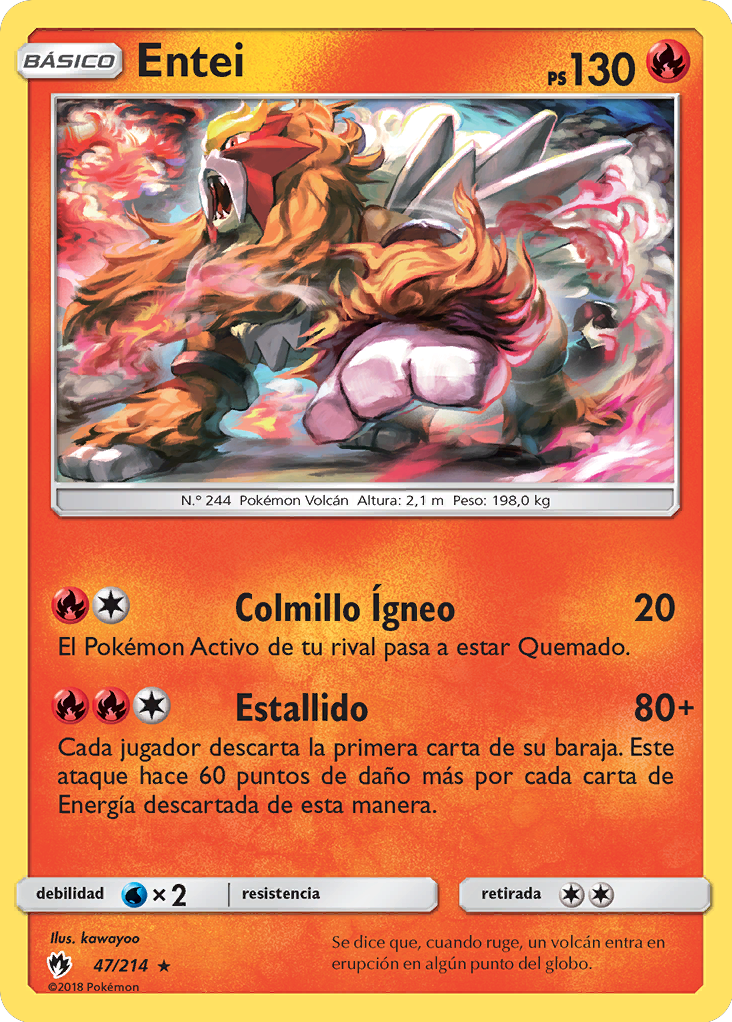 Entei (Truenos Perdidos TCG) - WikiDex, la enciclopedia Pokémon