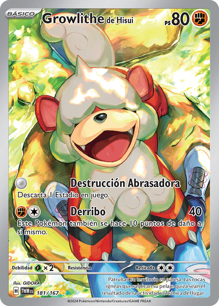 Archivo:Growlithe de Hisui (Mascarada Crepuscular 181 TCG).png ...