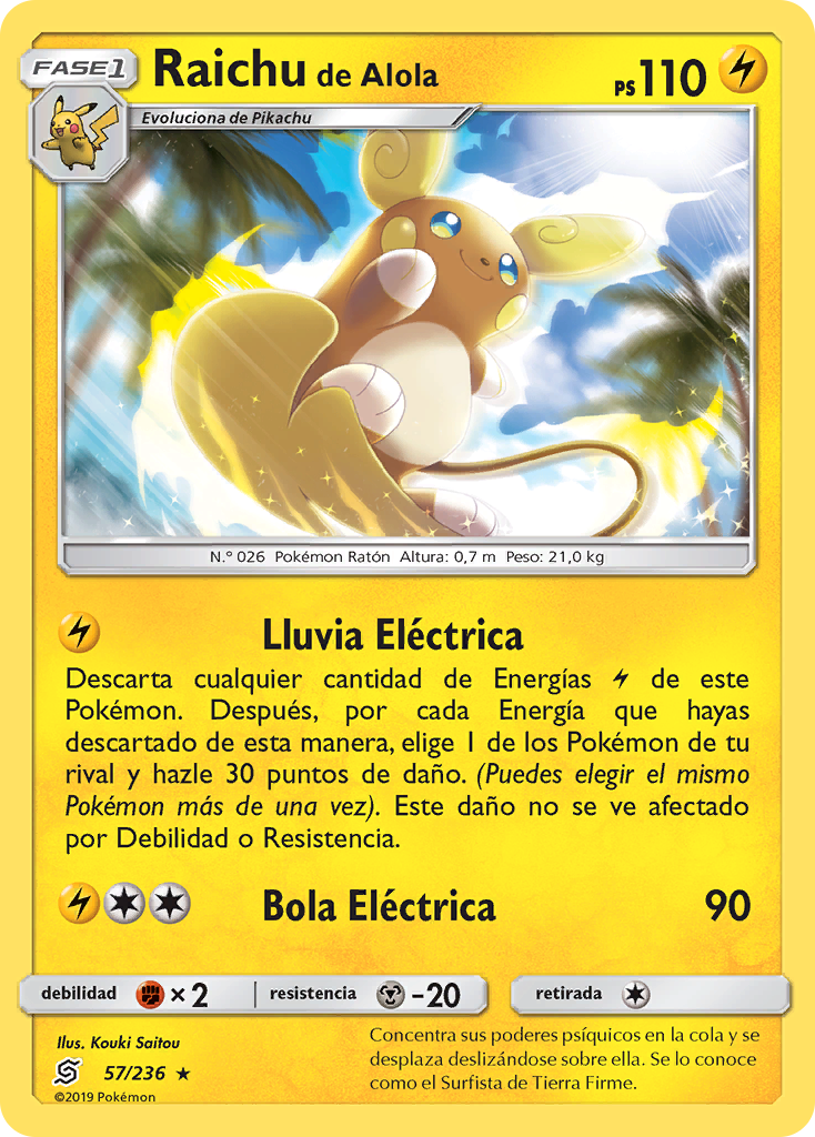 Raichu de Alola (Mentes Unidas TCG) - WikiDex, la enciclopedia Pokémon
