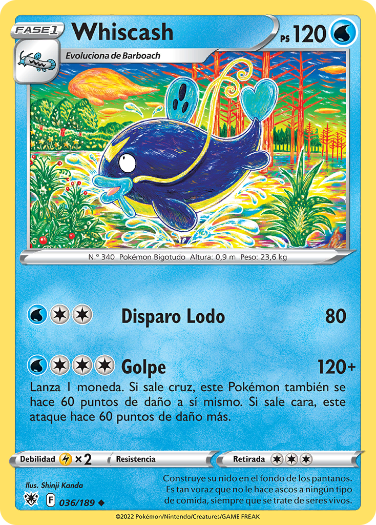 Whiscash (Resplandor Astral TCG) - WikiDex, la enciclopedia Pokémon