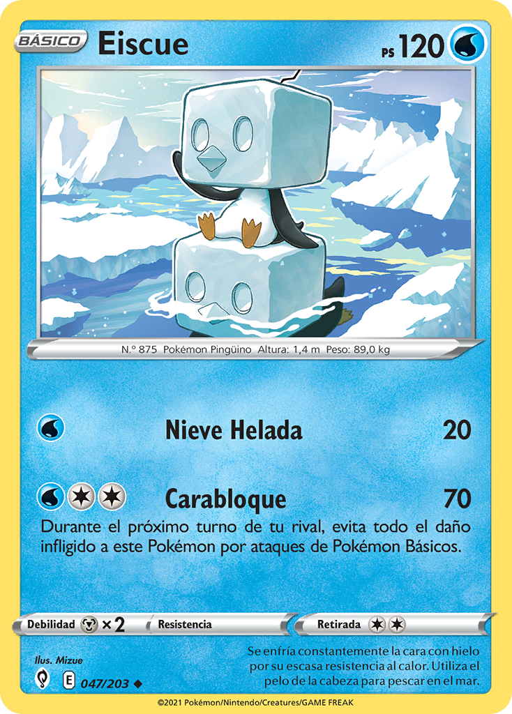 Eiscue (Cielos Evolutivos TCG) - WikiDex, la enciclopedia Pokémon