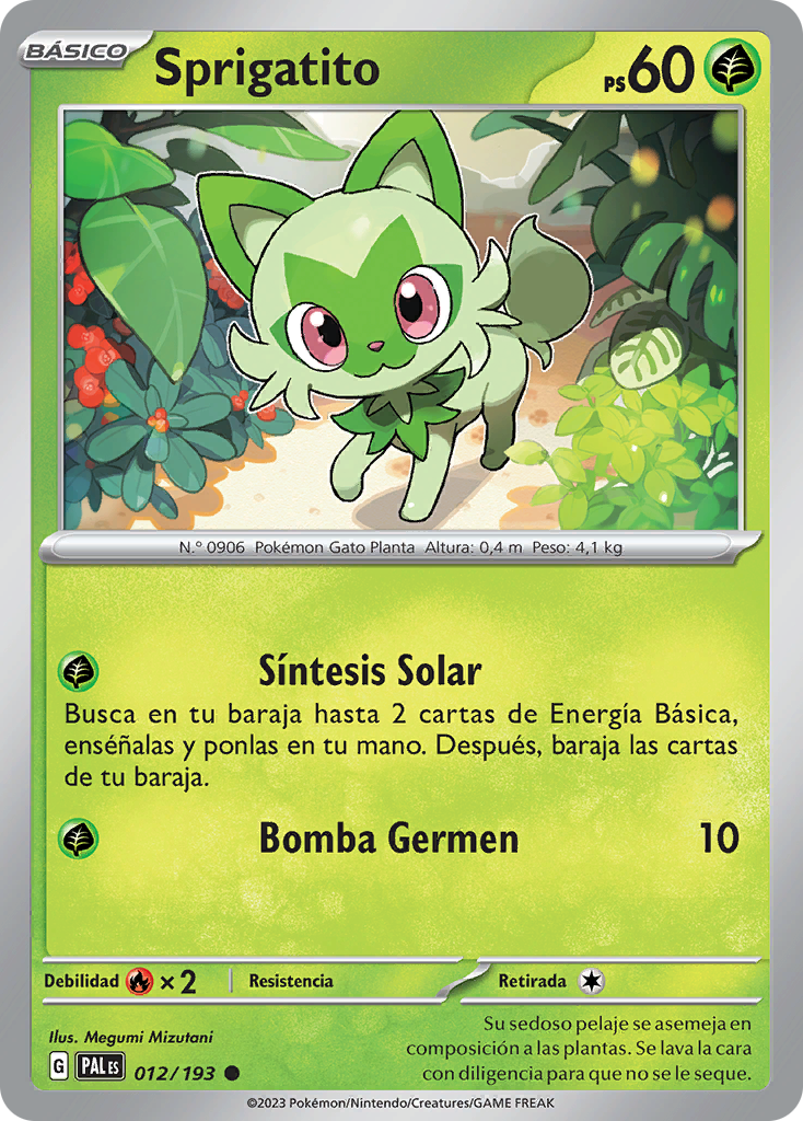 Sprigatito (Evoluciones en Paldea 12 TCG) - WikiDex, la enciclopedia ...