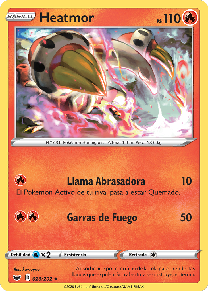 Heatmor (Espada y Escudo TCG) - WikiDex, la enciclopedia Pokémon