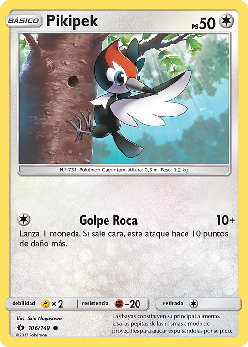 Pikipek (Sol y Luna TCG) - WikiDex, la enciclopedia Pokémon