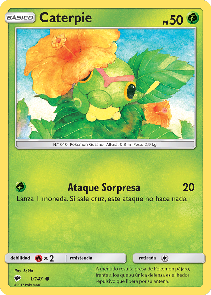 Caterpie (Sombras Ardientes TCG) - WikiDex, la enciclopedia Pokémon