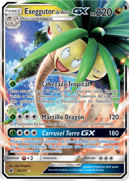 Exeggutor de Alola-GX (Invasión Carmesí TCG) - WikiDex, la enciclopedia ...