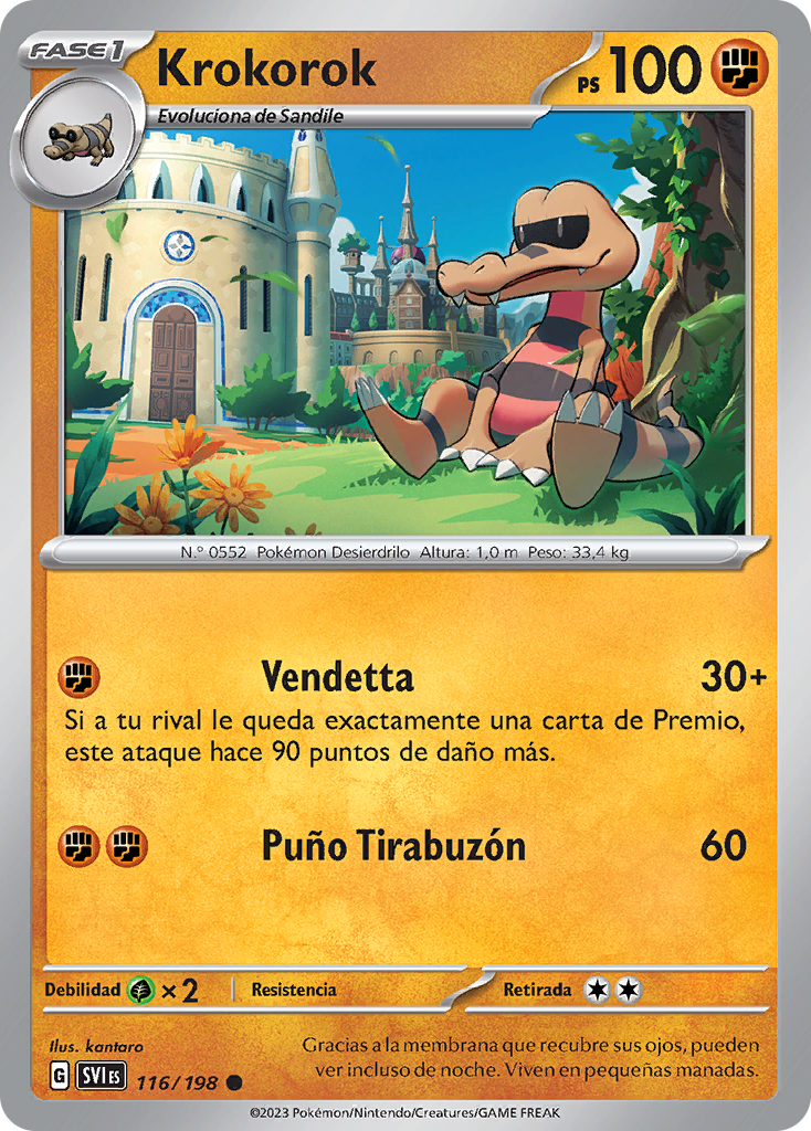 Krokorok (Escarlata y Púrpura TCG) - WikiDex, la enciclopedia Pokémon