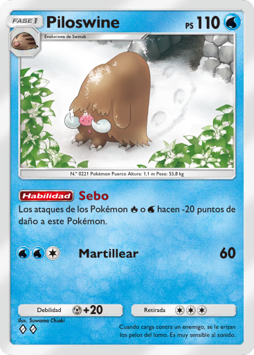 Piloswine (Pugna Espaciotemporal TCG Pocket) - WikiDex, la enciclopedia ...