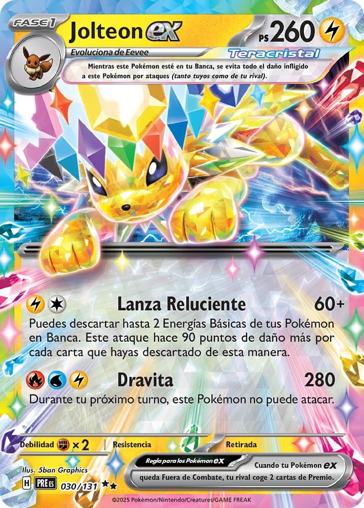 Jolteon ex (Evoluciones Prismáticas TCG) - WikiDex, la enciclopedia Pokémon