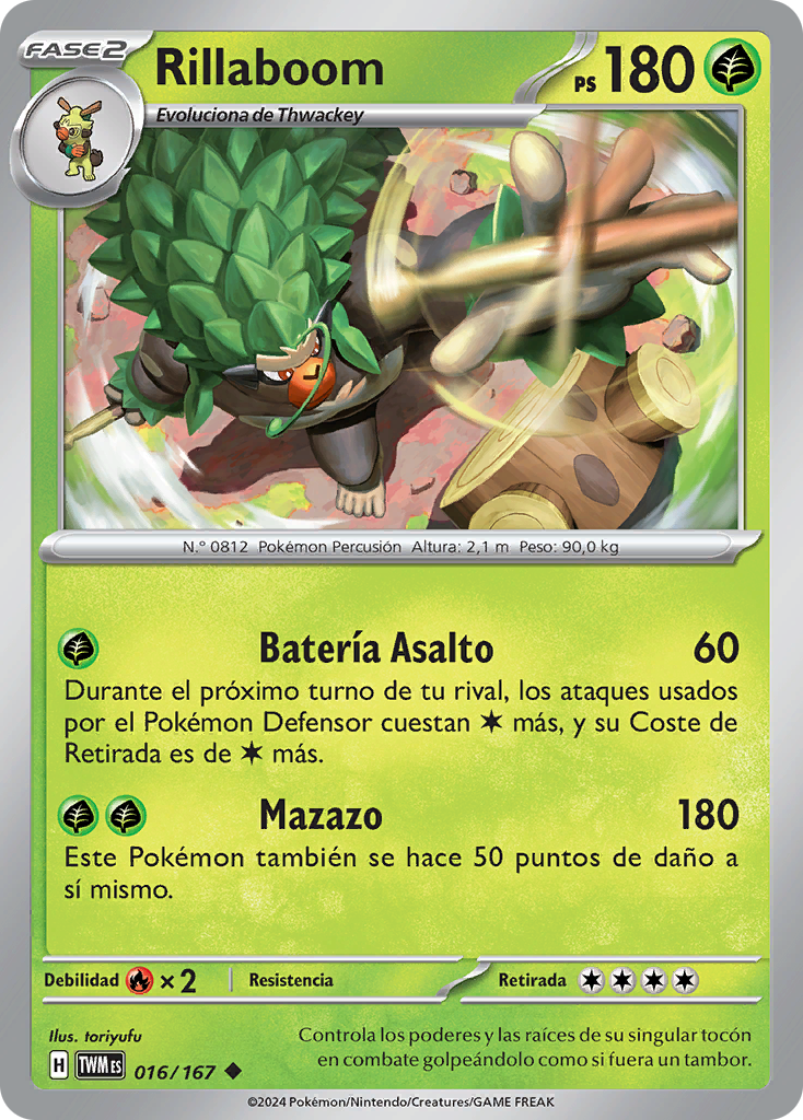 Rillaboom (Mascarada Crepuscular TCG) - WikiDex, la enciclopedia Pokémon
